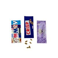 China Custom Logo Printing Mylar Bags Disposable Aluminum Foil Sachets Honey Candy Sachets Chocolate Bar Packaging for sale