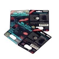 China USA Market Sex Pills Paper Blister Card Pakcgaing For Rhino 69 / Tiger/ Black Mamba Pills for sale