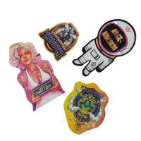 China Custom Ziplock Special Shaped Plastic Childproof Smell Proof Candy Bags Mylar Packs 3.5g 7g Custom Shape Mylar Bags for sale
