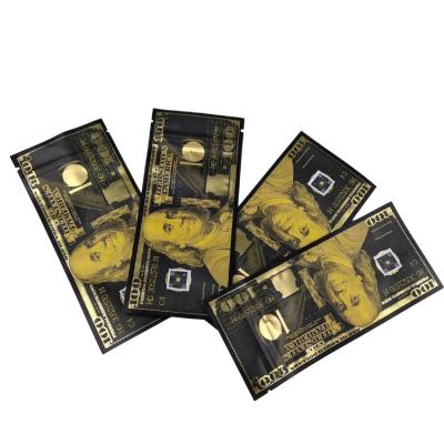 China Custom Printing Bag Mylar Smell Proof Stand Up Pouch Candy Food Packaging 3.5g Mylar Ziplock Bag With Window for sale