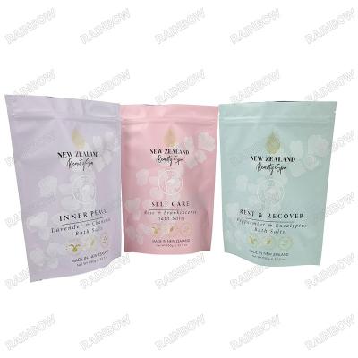 China High Quality Custom Logo Bags Moisture Proof Resealable Food Grade Bath Salt Packaging Stand Up Plastic Bags for sale