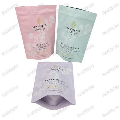 China High Quality Custom Logo Bags Moisture Proof Resealable Food Grade Bath Salt Packaging Stand Up Plastic Bags for sale