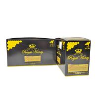 China Empty! High Level Custom Printing Display Paper Box Paper Cards Glossy Black Surface   Paper Box For Royal Honey Packa for sale