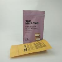 China Custom Biodegradable Kraft Paper Stand Up Child Proof Zip Lock Packaging Bags For Snacks and Bars for sale