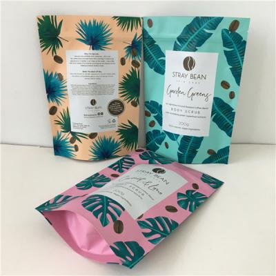 China Gravature Printing Aluminum Foil Bagging for Coffee Body Scrub Packaging Bags for sale