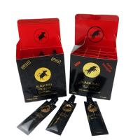 China Custom Printed Mini Pill Pouch Honey Small Sachet with Paper Box Rhino Honey Stick Packet Roll for sale