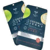 China Flat Mylar Pouches Coconut Jerky Packaging Bags With Clear Window for sale