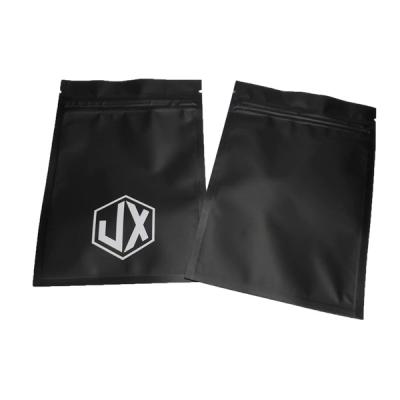 China Matte Black Three Side Seal Cable USB Plastic Packaging Bags With Zipper for sale
