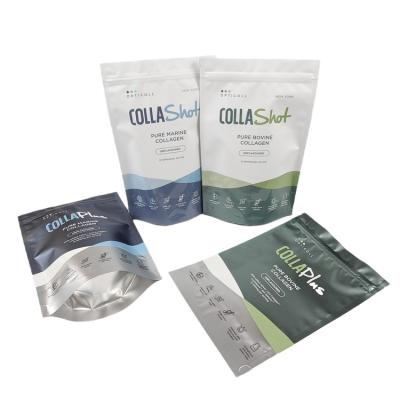 China Customized logo plastic stand up aluminum foil coffee tea protein powder packaging pouch digital print smell proof bag for sale