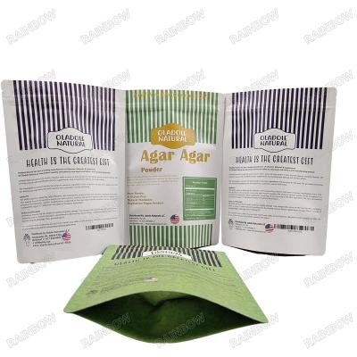 China Custom Food Packages Reusable Pouch Environmentally-Friendly Material Kraft Paper Bags for sale