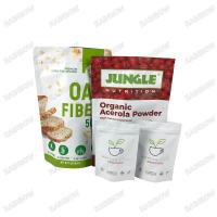 China Biodegradable Pouches Custom Kraft Paper Stand Up Pouch Resealable Ziplock Protein Powder Bags for sale