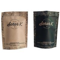 China Flat Bottom Bag Food Packaging Film Plain White Printing Top Filling With Air Valve for sale