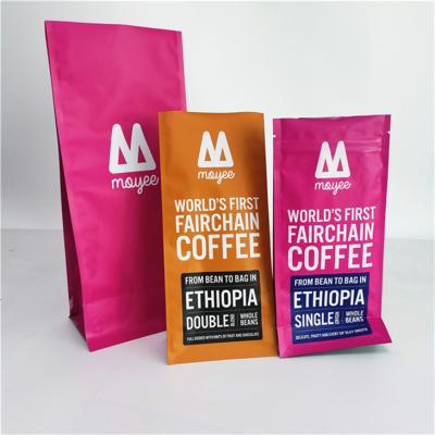 China Custom Food Grade Smell Proof Aluminium Gusset Packaging Bags for Coffee Bean for 250G 500G 1KG for sale