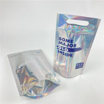 China High Quality Custom Digital Printing Holographic Film Stand Up Mylar Packaging Bags for Gummy Hard Candy for sale