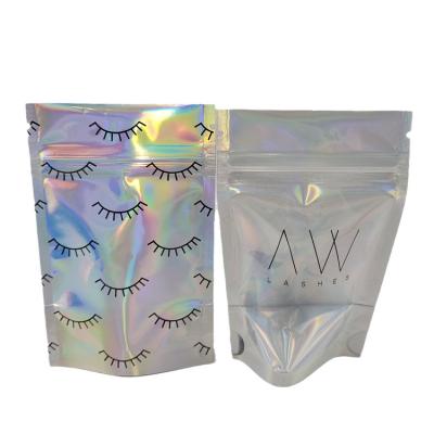 China Custom Holographic Aluminum Foil Resealable Mylar Bags Digital Print Smell Proof Bags for Jewelry for sale