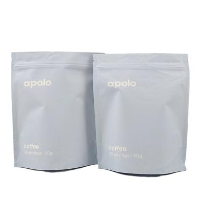 China hot sale cuCstom Printed Eco Friendly Resealable Kraft Paper Pouch for Coffee Protein Powder for sale