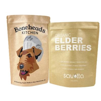 China Custom Biodegradable White Kraft Paper Bags for Mango Powder Nuts Pet Food Smell Proof Paper Packaging Pouch for sale