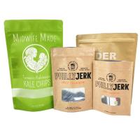 China Custom Own Design Kraft Paper Bags for Cookie Cake Nuts Edibles Powder Pet Food Biodegradable Smell Proof Packaging Pouc for sale