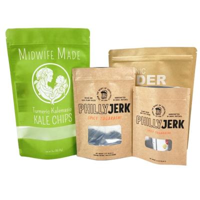 China Custom Own Design Kraft Paper Bags for Cookie Cake Nuts Edibles Powder Pet Food Biodegradable Smell Proof Packaging Pouc for sale
