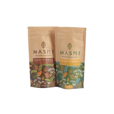 China Wholesale Price White Kraft Paper Bags for Mango Powder Nuts Pet Food Biodegradable Zipper Smell Proof Paper Packaging B for sale