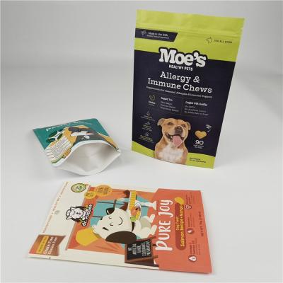 China Custom Logo MOQ 100pcs Kraft Paper Bags for Tea Cookie Cake Nuts Edibles Powder Pet Food Packaging Bag for sale