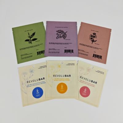 China Colors Printing Biodegradable Paper Sachets For Skincare Plastic PLA Compostable Paper Bags for sale