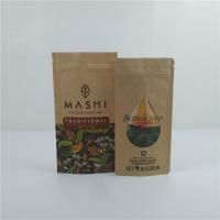 China Custom Stand Up Pouch With Zipper , Heat Seal Printed Biodegradable Food Kraft Paper Bag for sale