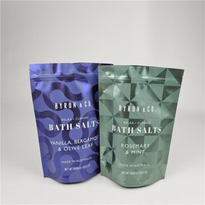 China Stand Up Pouch With Zipper Smell Proof Moisture Proof Body Scrub Packaging Bag for sale