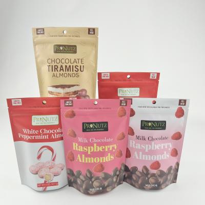 China Customized Private Logo Zipper Plastic Stand Up Zip Lock Packaging Bag Packs Edibles Cookies for sale