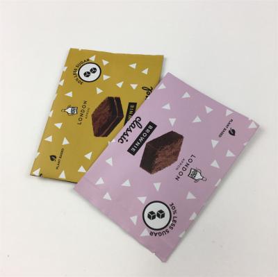 China Moisture Proof 200g Back Side Seal Bags Cookies Chocolate Tear Notch Bags for sale