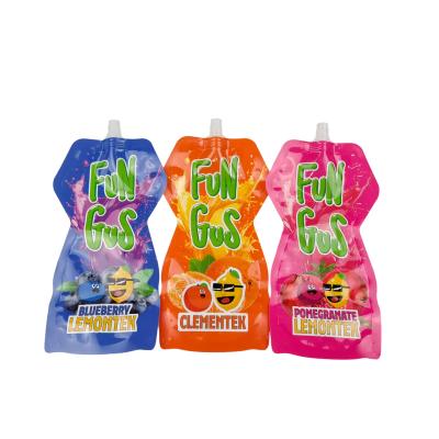 China Irregular Shape Drink Beverage Packaging Spout Pouch With Own Logo Printing for sale