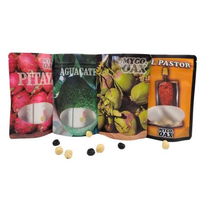 China Stand-Up Pouch Packaging 3-Side Seal Flat Reusable Ziplock Window Mylar Aluminum Foil Reusable Plastic Bags for sale