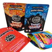 China Rainbow Custom Printed 3.5g 8th Stand up Mylar Bag Edibles Smell Proof Special Shaped Bag for Cookie Gummy Cali Pack Combo for sale