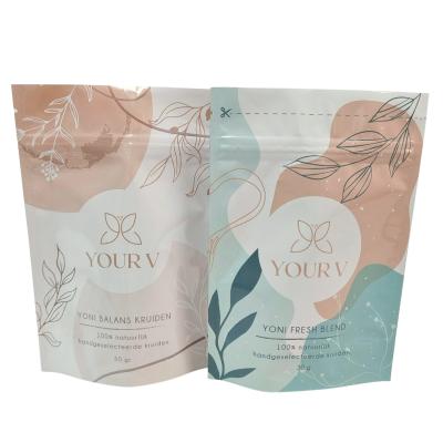 China Custom Biodegradable Mylar Bags for Bath Salt 4OZ 5OZ Stand Up Pouch for sale