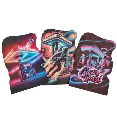 China Custom Die Cut Mylar Bags 3.5g-28g with Child Proof Zipper for sale
