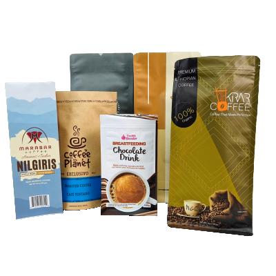 China Custom Stand Up Zipper Coffee Bean Bag with Valve for sale