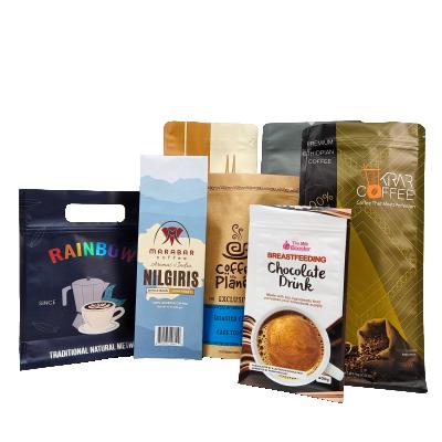 China Custom Stand Up Resealable Coffee Bean Bags with Side Gusset Valve for sale