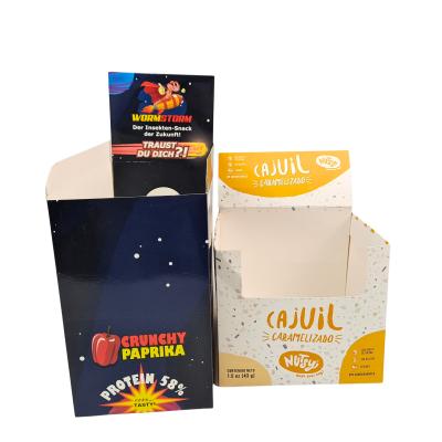 China Custom Retail Display Foldable 3.5g Paper Box for Breakfast Instant Dried Fruit Nut Grain Cereal Food Packaging for sale