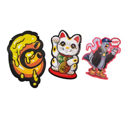 China 3 Side Seal Child Resistant Holographic Mylar Bag Aluminum Foil Snack Packaging Bag for sale