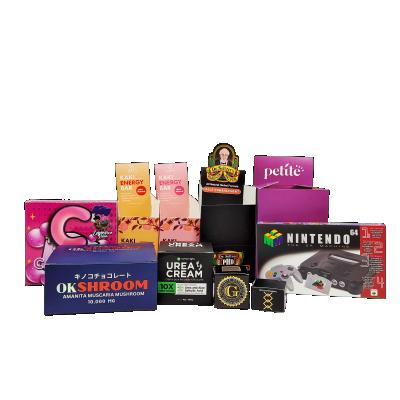 China Personalized Foldable Kraft Paper Box with 350g Paperboard for Retail Counter Display for sale