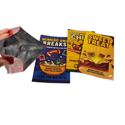 China Custom Printed Biodegradable Food Grade Special Shaped Three Side Seal Flat Pouch Holographic Mylar Bag for sale