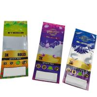 China Ziplock Zipper Doypack Plastic Bags Grabba Leaf Zipper Sachet Cigar Packaging Plastic Wrappers With Paper Display Box for sale