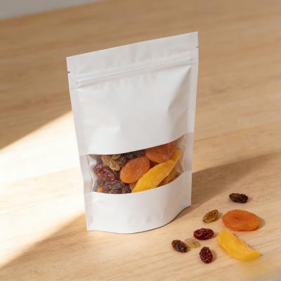 China Customized Biodegradable Kraft Paper Heat Seal Ziplock Moisture-Proof Food Packaging Bags For Nut Dried Fruit Mylar Bag for sale