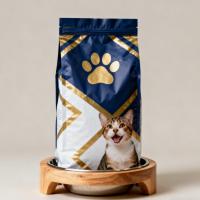 China Custom Biodegradable Animal Feed Food Packaging Mylar Bags Side Gusset Pouch Dog Cat Pet Food Zipper Bag with Valve for sale