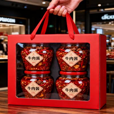 China Customized Portable Gift Paper Box With Transparent Windows Party Gift Box Candy Cookie Donuts Box Paper Boxes With Handle for sale