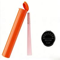China Custom Colors 80mm 98mm 109mm 116mm Child Resistant Squeeze Pop Tops Tubes Plastic Pre Packing Rolling Tube With Label Sticker for sale