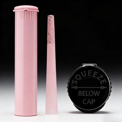 China Customized Child Resistant Plastic Tube with Airtight Sealing and Customizable Printing for Cigar Pop Top Tubes for sale