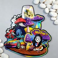 China Custom Die Cut Mylar Bags with Child-proof Zippers and Holographic Design for Snack Packaging for sale