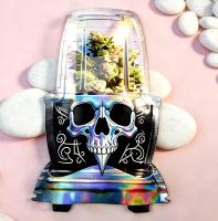 China Custom Die Cut Mylar Bags with Child-proof Zippers and Holographic Design for Snack Packaging for sale