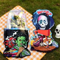 China Custom Die Cut Mylar Bags with Child-proof Zippers and Holographic Design for Snack Packaging for sale